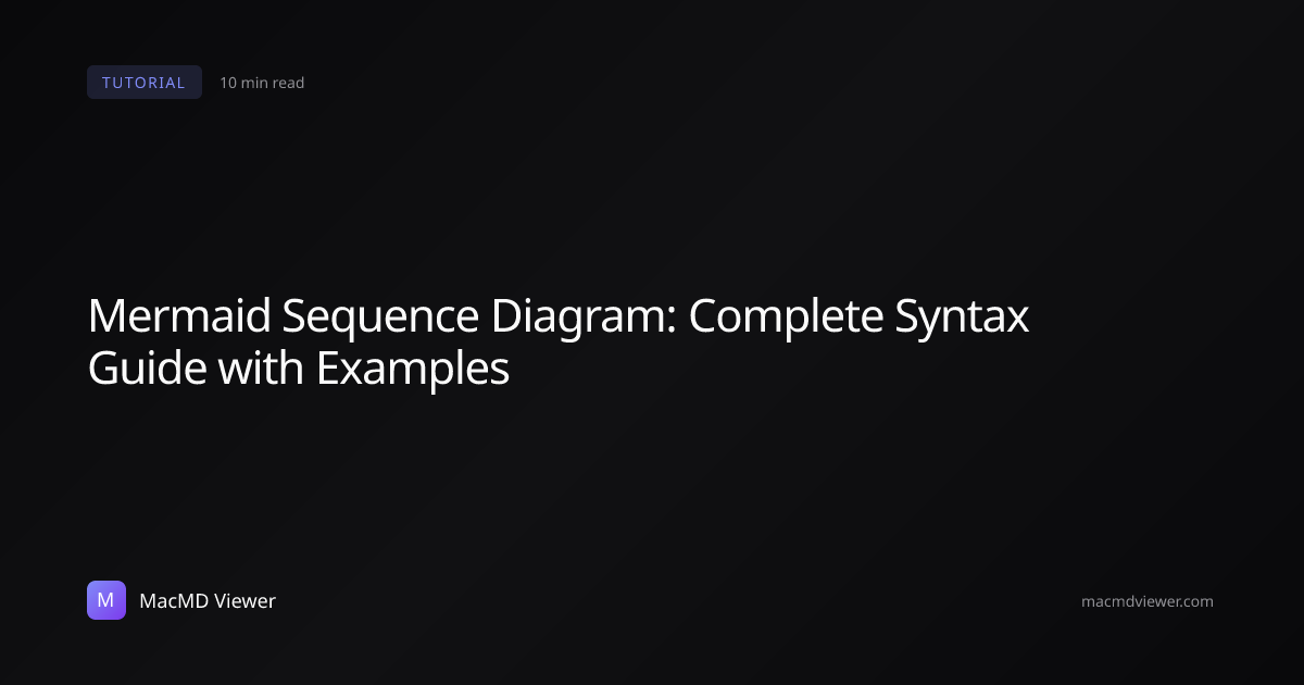 Mermaid Sequence Diagrams: Every Syntax Feature, One Page (2026 ...